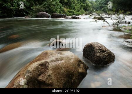 Beautiful waterfall trough the rocks in Chanthaburi province, Thailand ...