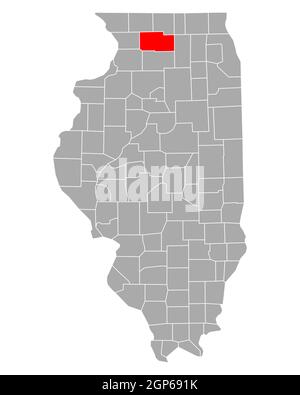 Map of Ogle in Illinois Stock Photo - Alamy