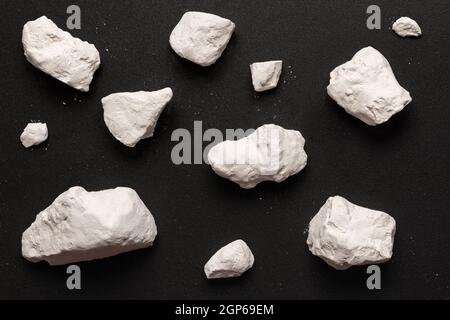 Natural chalk mineral background. Calcite Source. white carbonate ...