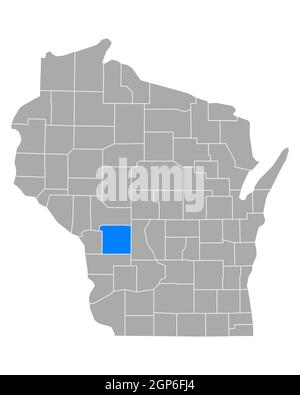 Map of Monroe in Wisconsin Stock Photo - Alamy