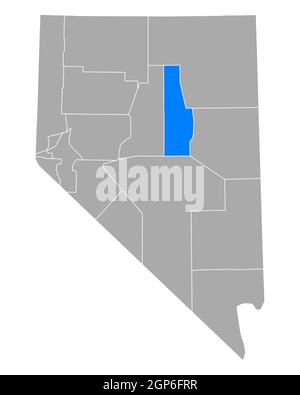 Map of Eureka in Nevada Stock Photo - Alamy