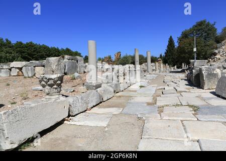 Ancient city of Ephesus near Selcuk, Kusadasi, Turkey with a history of ...