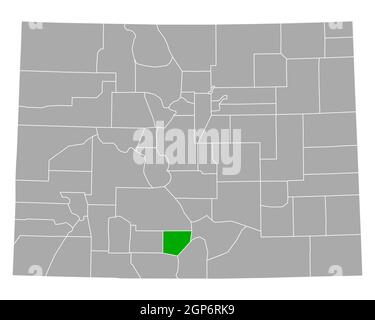Map of Alamosa in Colorado Stock Photo - Alamy