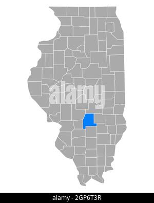 Map of Fayette in Illinois Stock Photo - Alamy