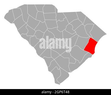 Map of Georgetown in South Carolina Stock Photo - Alamy
