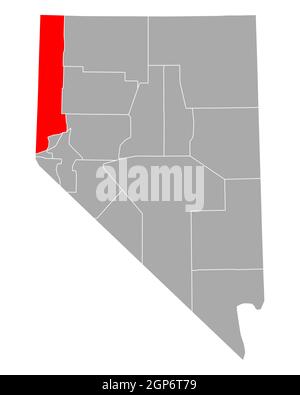 Map of Washoe in Nevada Stock Photo - Alamy
