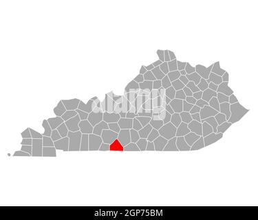 Map of Allen in Kentucky Stock Photo - Alamy