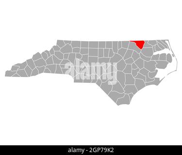 Map of Northampton in North Carolina Stock Photo - Alamy