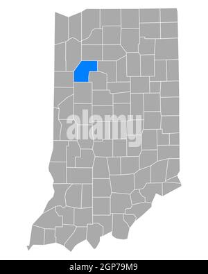 Map of White in Indiana Stock Photo - Alamy