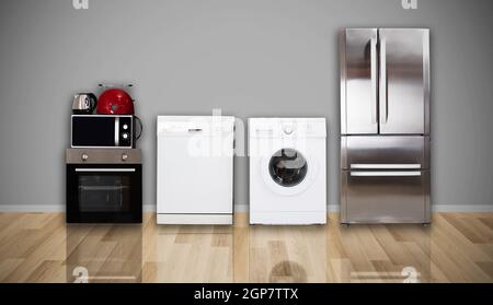 Electronic Household Device Appliances Set. House Equipment Stock Photo ...