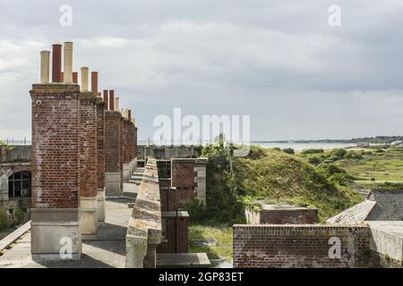 Fort Gilkicker at the East end of Stokes Bay, Gosport, Hampshire Stock ...