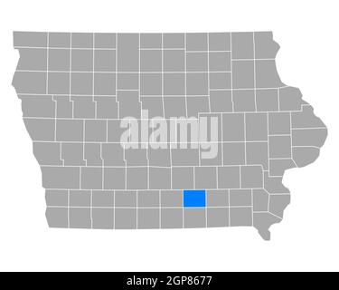 Map of Monroe in Iowa Stock Photo - Alamy
