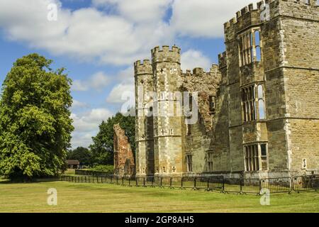 Midhurst Castle Cowdray Park, Tudor nobleman's mansion Stock Photo - Alamy