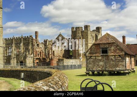 Midhurst Castle Cowdray Park, Tudor nobleman's mansion Stock Photo - Alamy