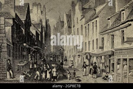 St Mary's Wynd, from the Pleasance, Edinburgh, Scotland, 19th century ...