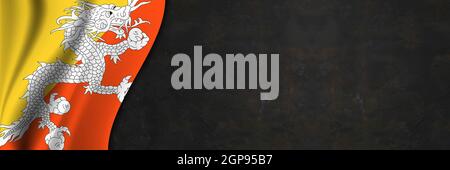 Flag of Butane. Fabric texture of the flag of Butane Stock Photo - Alamy