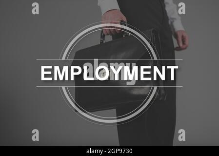 Employment concept illustrated by a picture on background Stock Photo ...