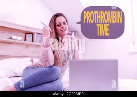 Writing displaying text Prothrombin Time. Conceptual photo state of the ...