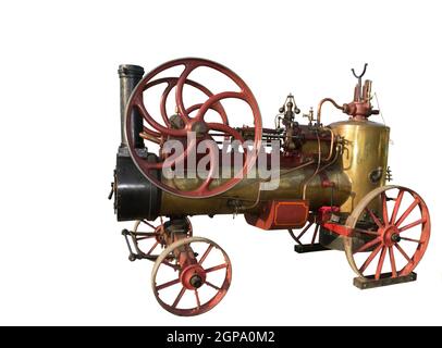 The French steam-engine of 1928 of release-is isolated on the white ...