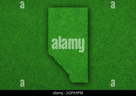 Map of Alberta on green felt Stock Photo - Alamy