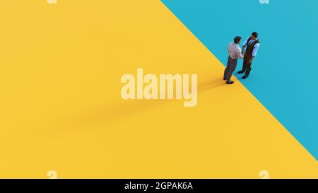 Marketing Strategy Handshake Between Two Business People Stock Photo ...