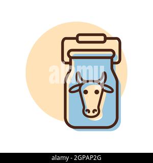 Can container for milk icon. Farm animal sign. Graph symbol for your web site design, logo, app ...
