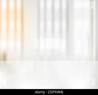 Clean white office desk blurry. Background banner wallpaper Stock Photo ...