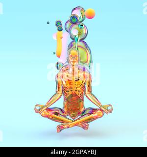 Creative abstract brain exploding with paint art Stock Photo - Alamy