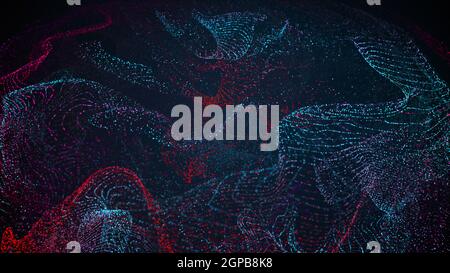 Abstract gradient with highlights and bokeh particles background, 3d ...