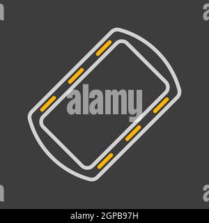 Pan tray for cooking and baking in oven vector grayscale icon. Kitchen ...