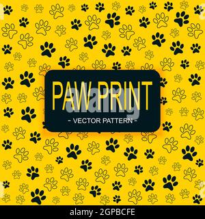 Pattern Many animal footprints of different sizes - Vector illustration ...