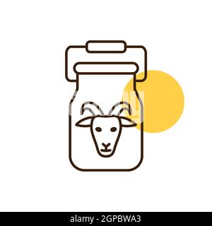 Can container for milk icon. Farm animal sign. Graph symbol for your web site design, logo, app ...