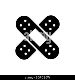 Adhesive plaster vector glyph icon. Medicine and healthcare, medical ...