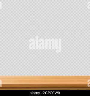 Large table top, solid wood texture, white background - Vector ...