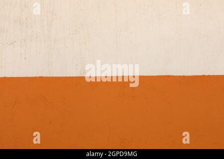 Outer wall with two types of paint for use wallpaper Stock Photo - Alamy