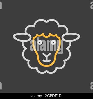 Sheep icon. Animal head. Farm sign. Graph symbol for your web site ...