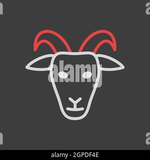 goat logo vector illustration design template Stock Photo - Alamy