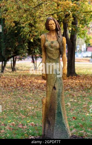 Fairy-like wooden figures from primaeval Slawic tales Stock Photo - Alamy
