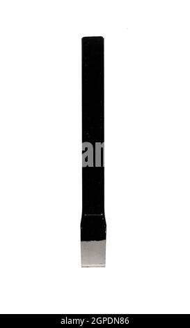 Black metalic chisel isolated on a white background Stock Photo - Alamy