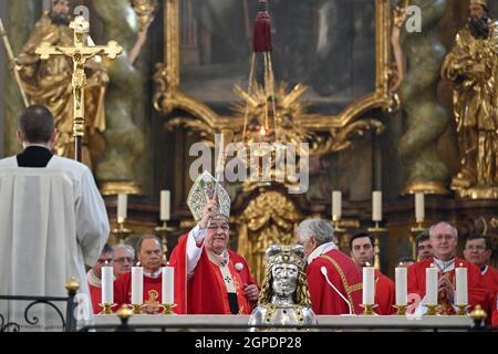 St. Wenceslas, Stara Boleslav. 28th Sep, 2021. Cardinal Dominik Duka ...