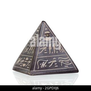 egyptian stone pyramid isolated on white background. High quality photo ...