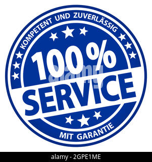 Blue customer service badge isolated Stock Vector Image & Art - Alamy