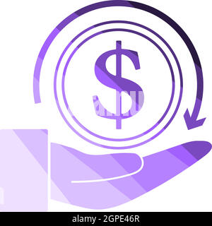 Cash Back Coin To Hand Icon Stock Vector Image & Art - Alamy