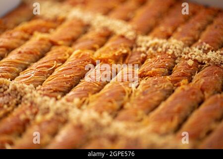 Close up of delicious baklava at a hotel buffet Stock Photo - Alamy