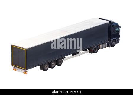 Semi-trailer truck isolated Stock Photo - Alamy