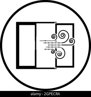 Vector Window for Ventilation thin line concept icon or symbol Stock ...