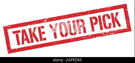 PICK ME red grungy rectangle stamp sign Stock Photo - Alamy