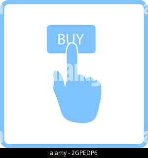 Finger Push The Buy Button Icon Stock Vector Image & Art - Alamy