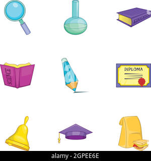 University icons set, cartoon style Stock Vector Image & Art - Alamy