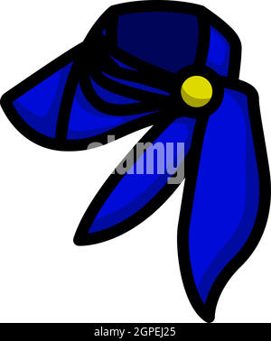 Business Woman Neck Scarf Icon. Black on White Background With Shadow ...
